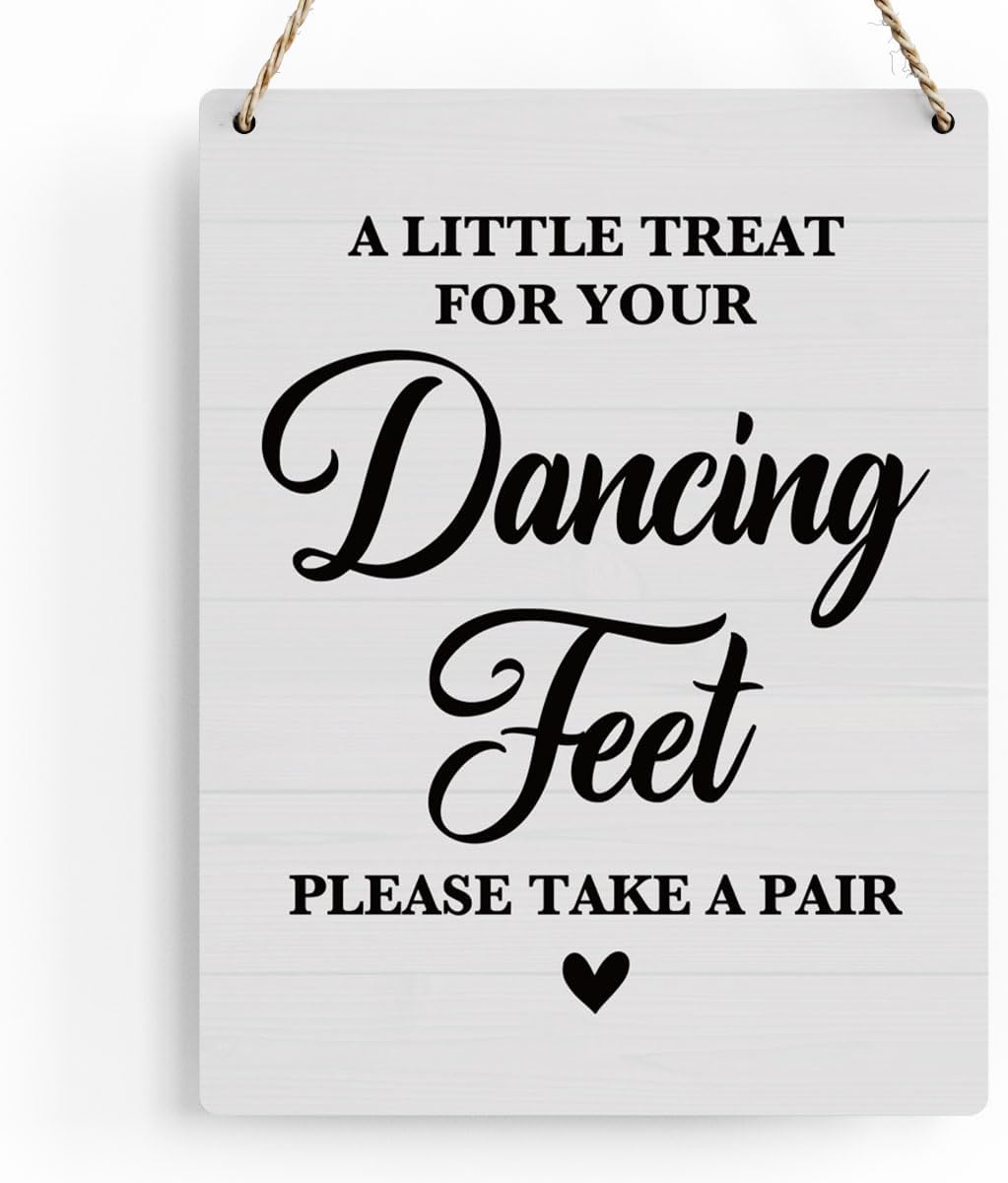 Wood Sign 8x12 Inch Rustic Wedding A Little Treat For Your Dancing Feet ...