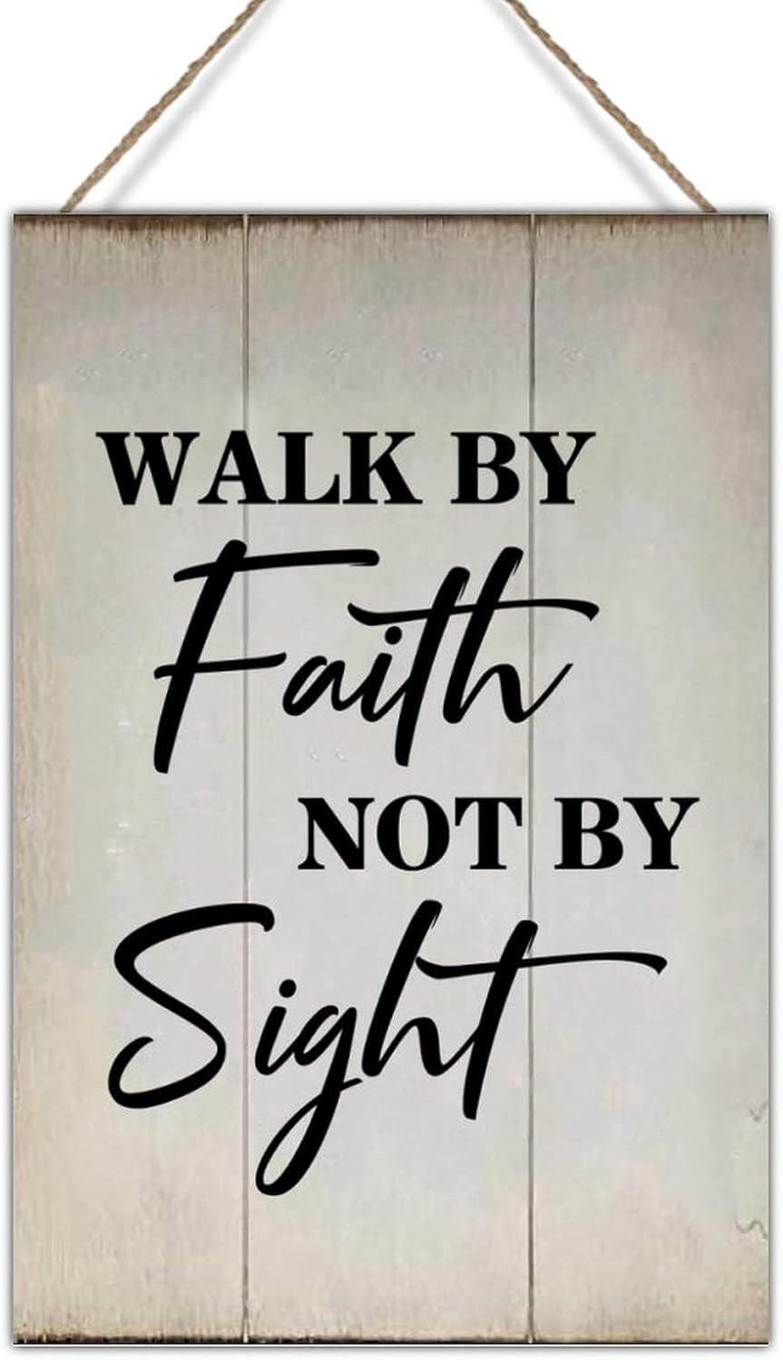 Wood Sign 8x12 Inch Rustic Wood Decor Sign Christian Inspirational ...