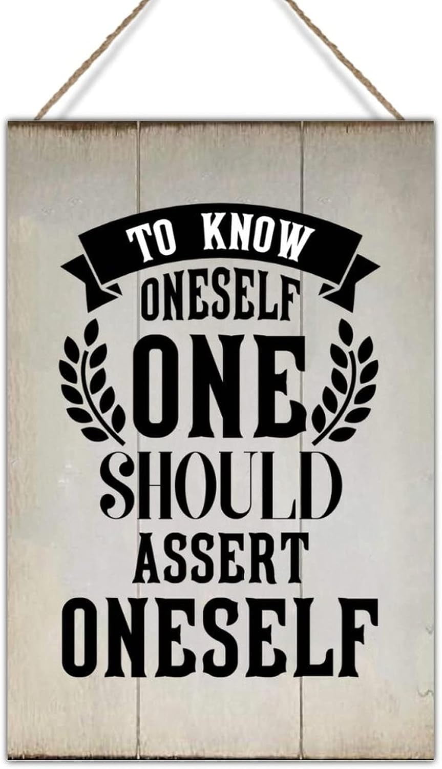 Wood Sign 8x12 Inch Rustic Wood Wall Art Plaque Motivational Quotes ...