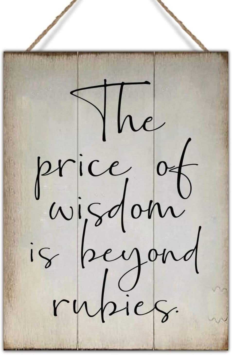 Wood Sign 8x12 Inch Rustic Wood Wall Art Sign Christian Gift Bible Verse Wall Decor Sign The ...