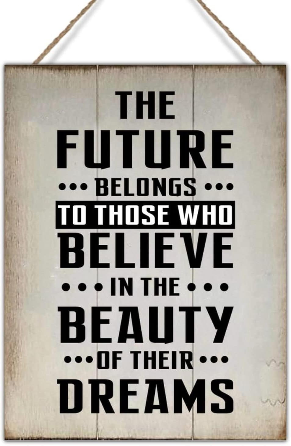 Wood Sign 8x12 Inch Rustic Wood Wall Plaque Motivational Quotes ...