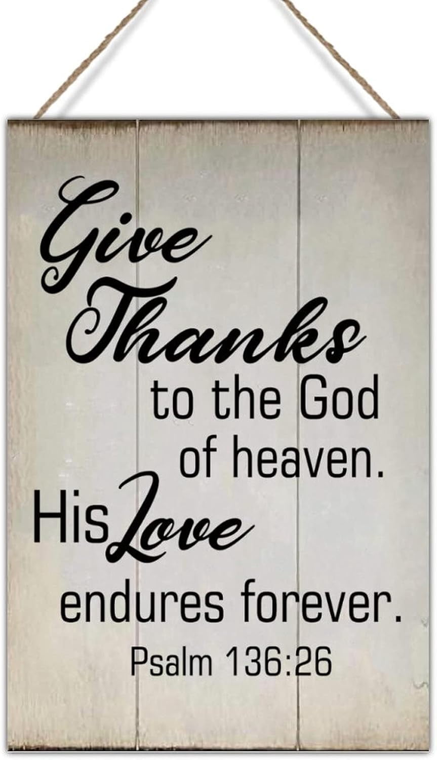 Wood Sign 8x12 Inch Rustic Wooden Sign Plaque Bible Verse Religious ...