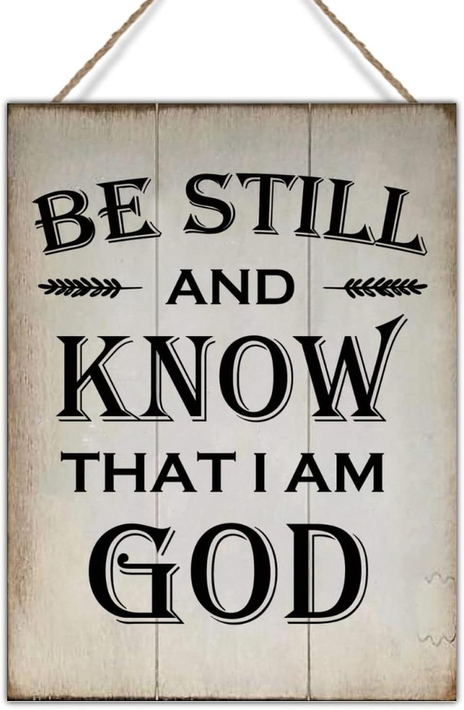 Wood Sign 8x12 Inch Rustic Wooden Sign Plaque Be Still And Know That I ...
