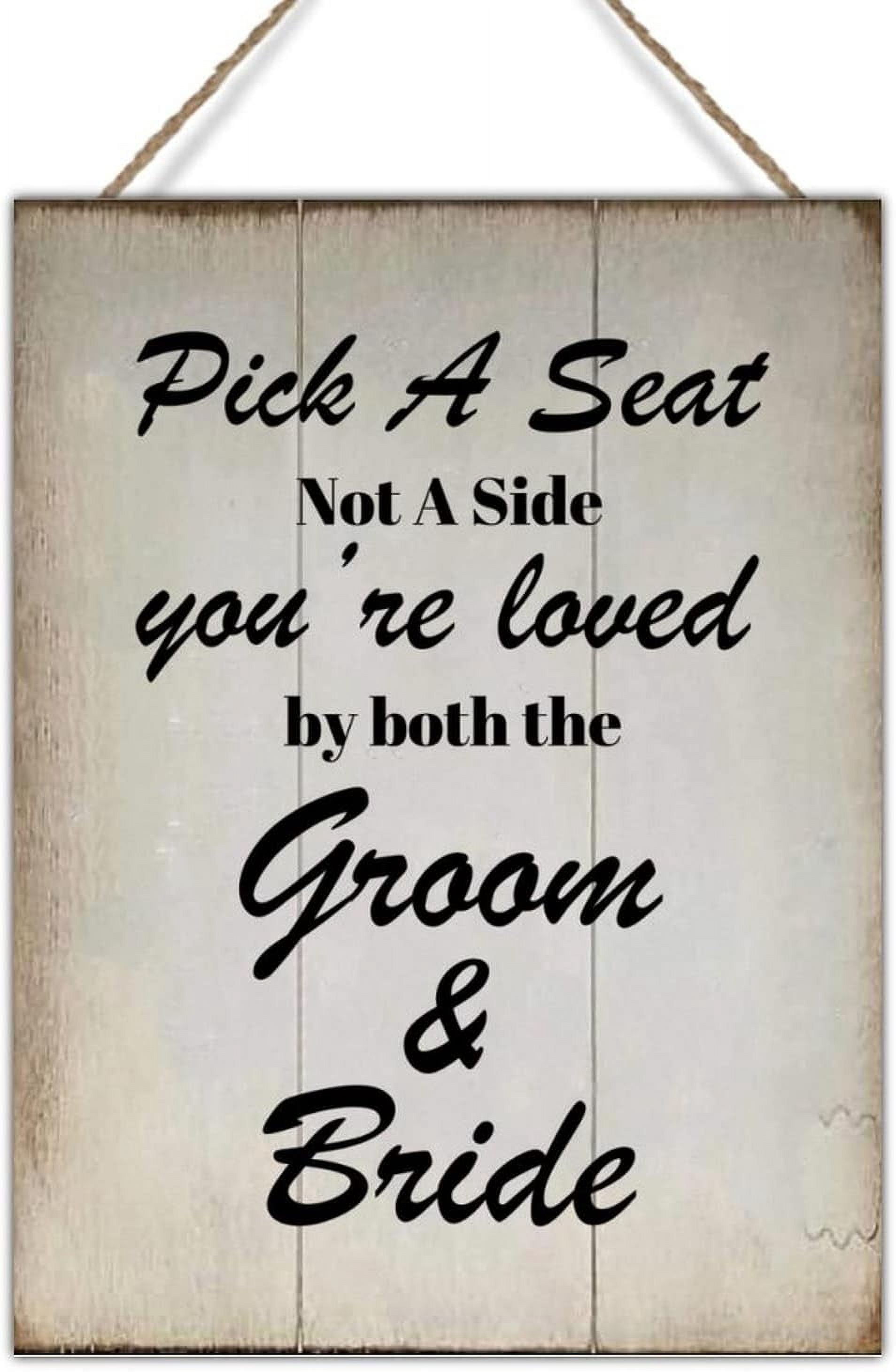 Wood Sign 8x12 Inch Sign Wall Decor Pick A Seat Not A Side You Are ...