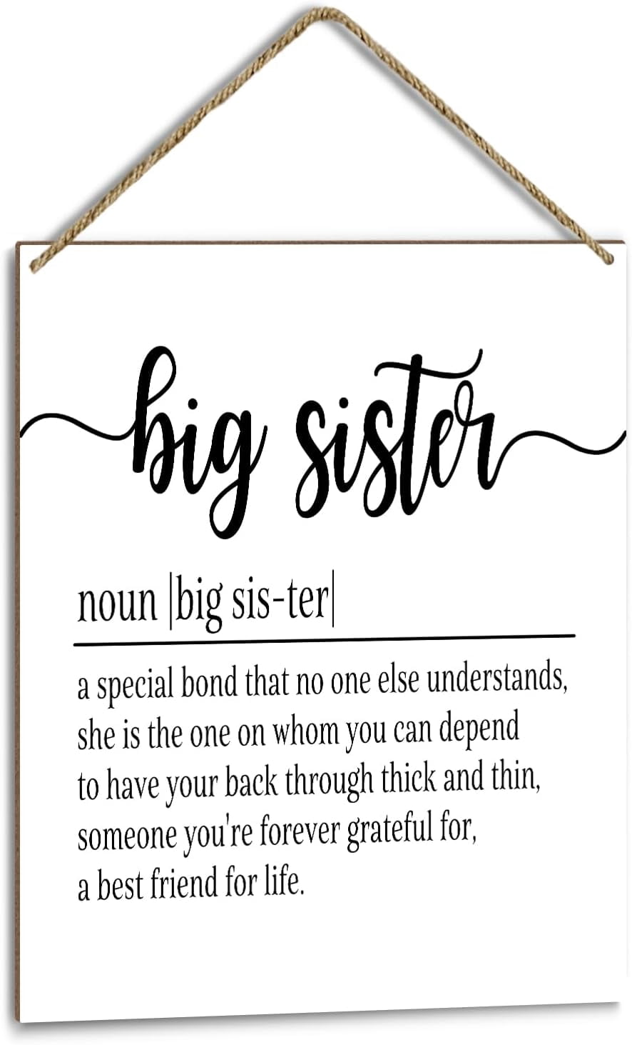 Wood Sign 8x12 Inch Sister Definition Big Sister Gifts From Sister ...