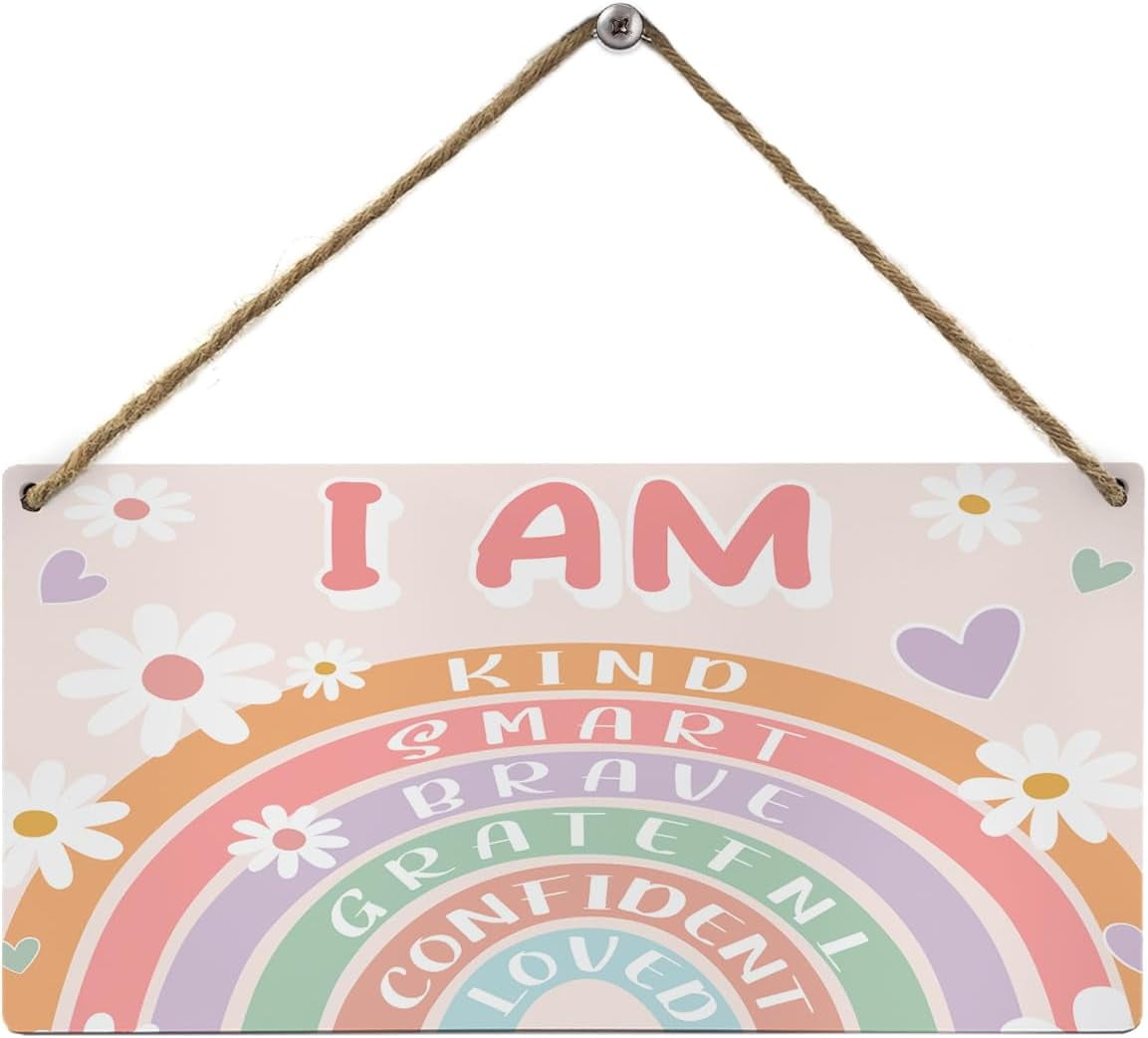 Wood Sign 6x12 Inch Spring Classroom Decor Affirmations Wood Wall Decor Inspirational To School ...