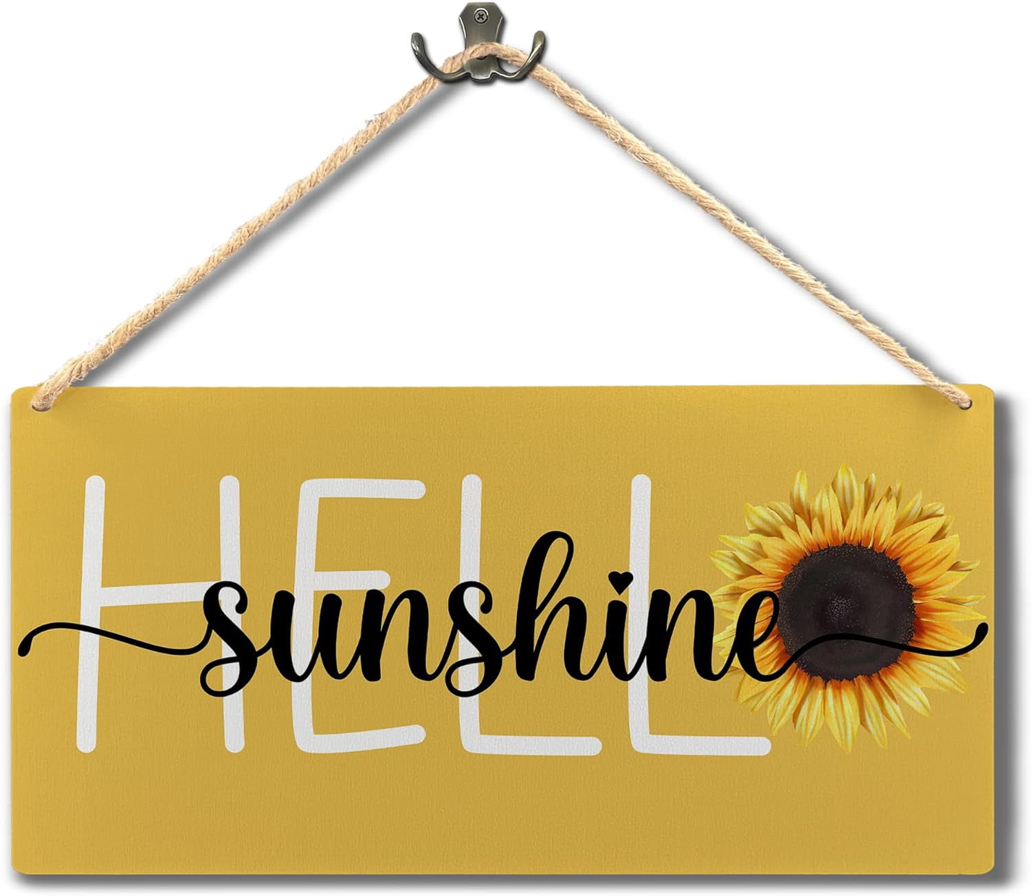 Wood Sign 6x12 Inch Summer Decorations For Home Hello Sunshine ...
