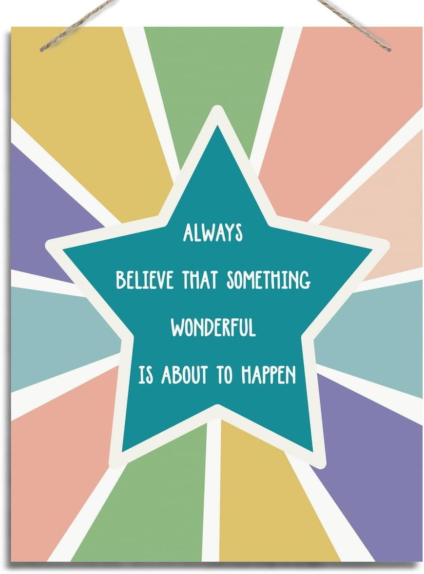 Wood Sign 8x12 Inch Therapy Office Decor Positive Thinking Wall Decor ...