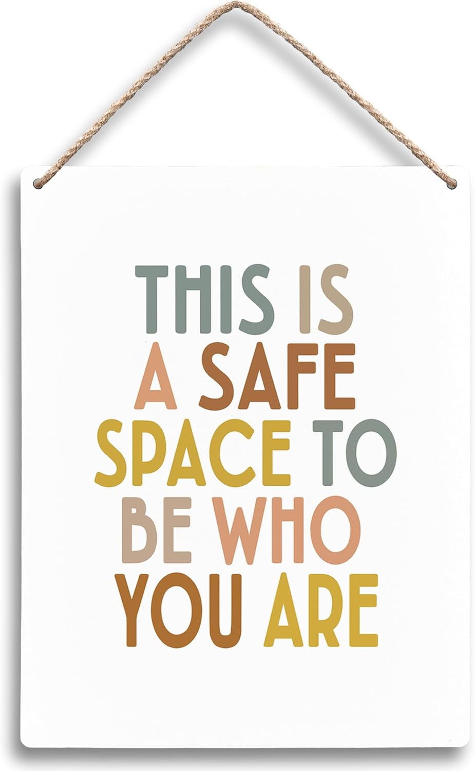 Wood Sign 8x12 Inch This Is A Safe Space To Be Who You Are Hanging ...