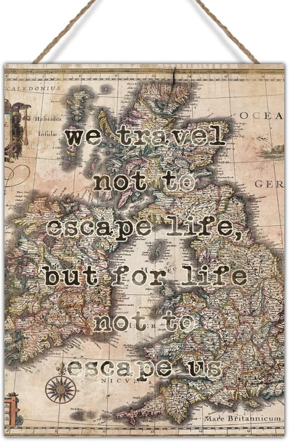 Wood Sign 8x12 Inch We Travel Not To Life Wood Plaque Art Sign Vintage ...