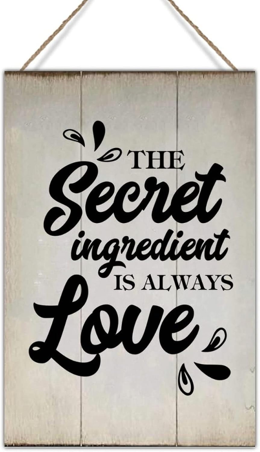 Wood Sign 8x12 Inch Vintage Wood Sign The Secret Ingredient Is Always ...