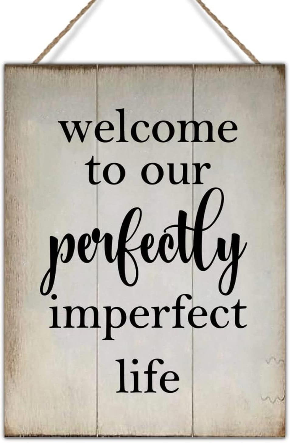 Wood Sign 8x12 Inch Vintage Wood Sign Welcome To Our Perfectly ...