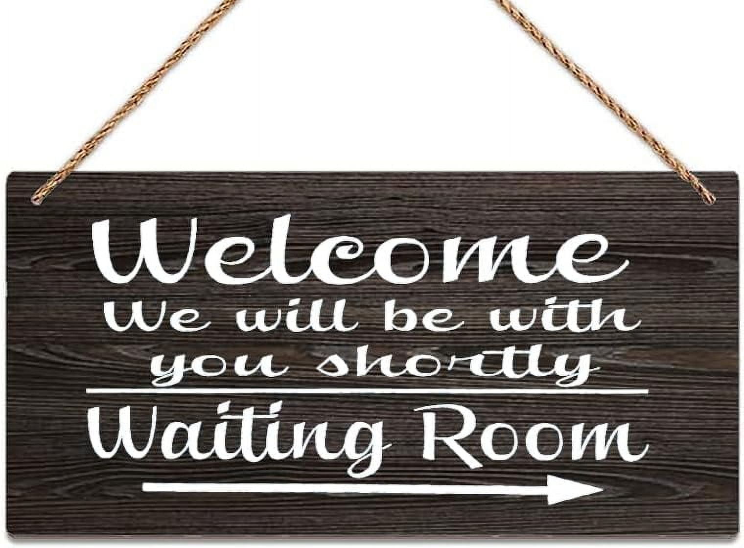 Wood Sign 6x12 Inch Wall Art Decor Wooden Sign Welcome We Will Be With ...