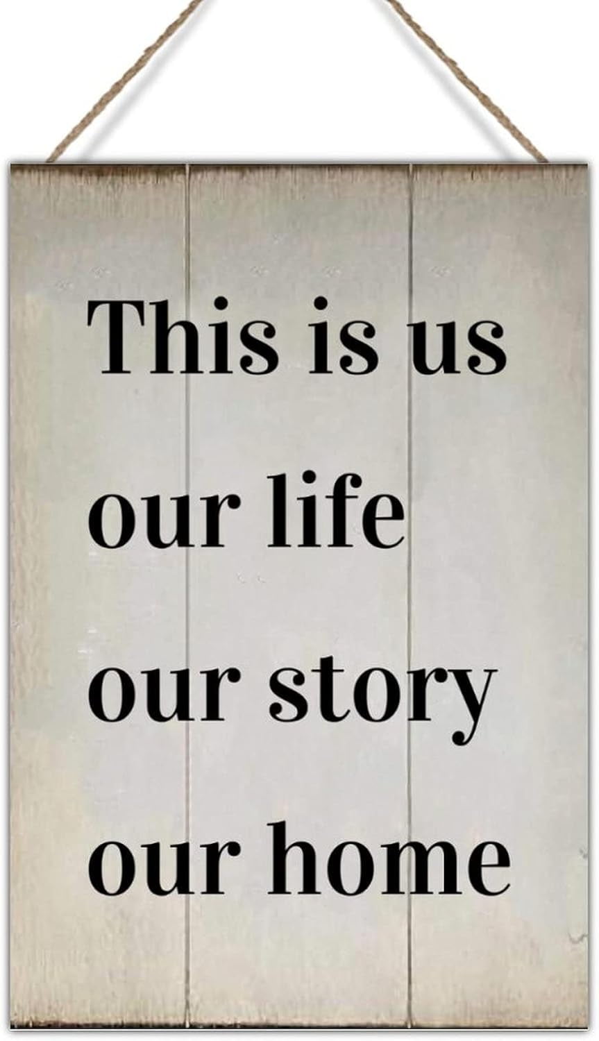 Wood Sign 8x12 Inch Wall Decor Wood Sign This Is Us Our Life Our Story ...