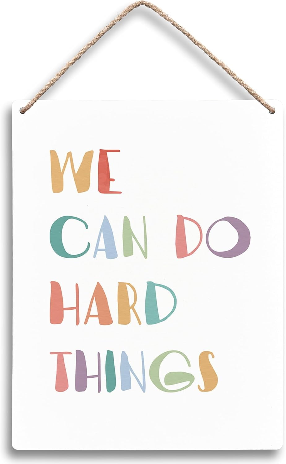 Wood Sign 8x12 Inch We Can Do Hard Things Inspirational Hanging Wooden ...
