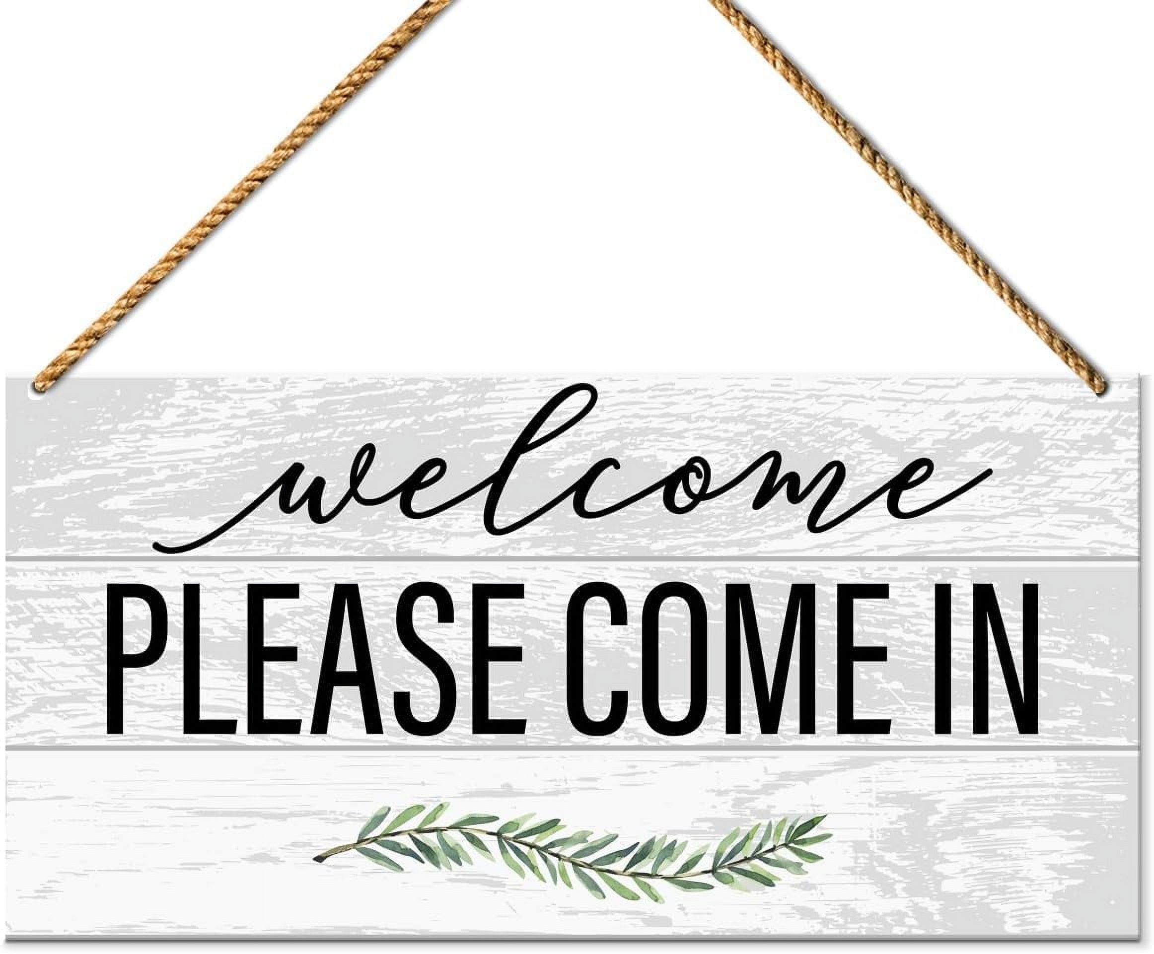 Wood Sign 6x12 Inch Welcome Sign For Front Door Porch Home Office ...