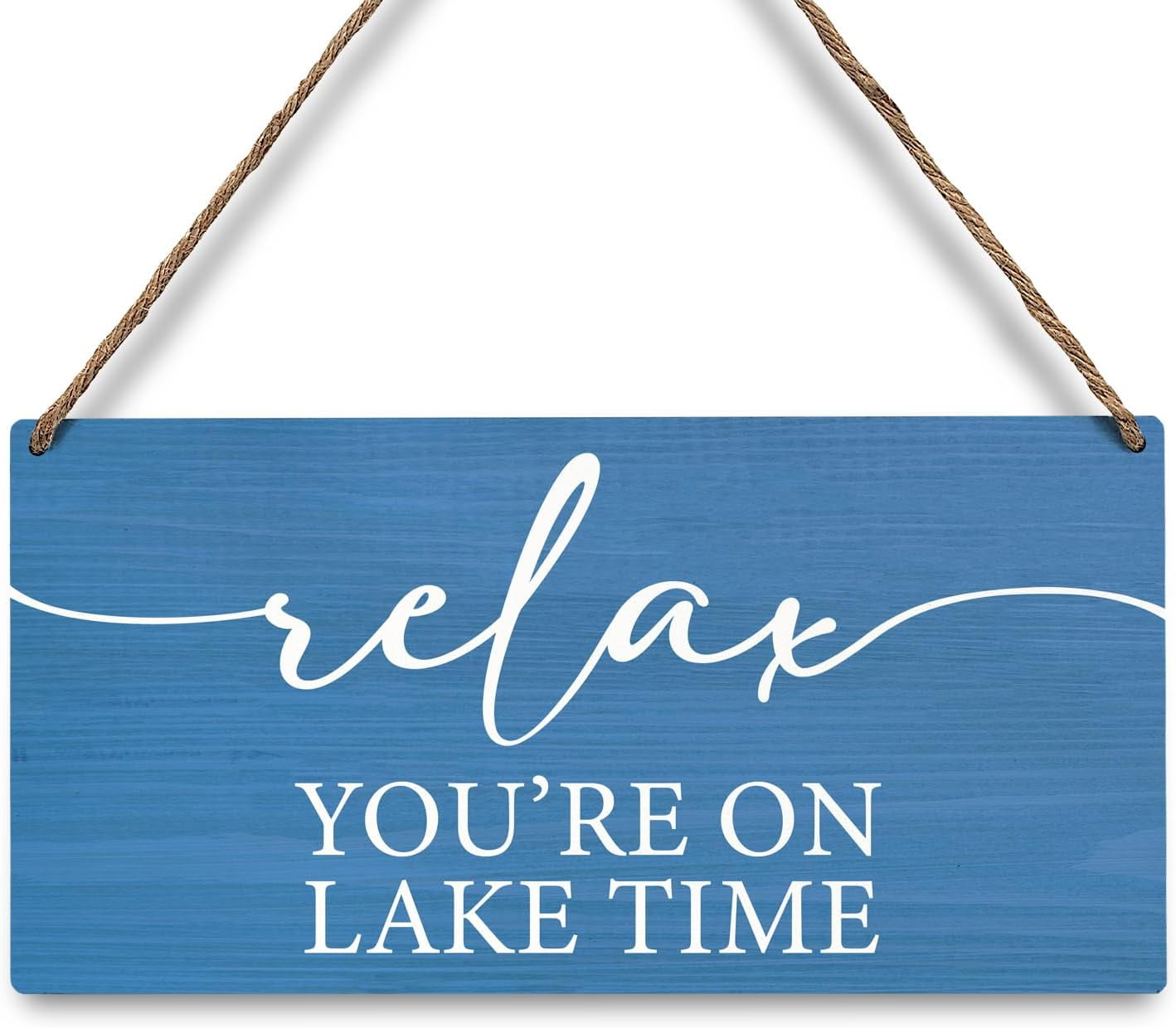 Wood Sign 6x12 Inch Welcome Porch Sign Wooden Hanging Wall Decor Relax ...