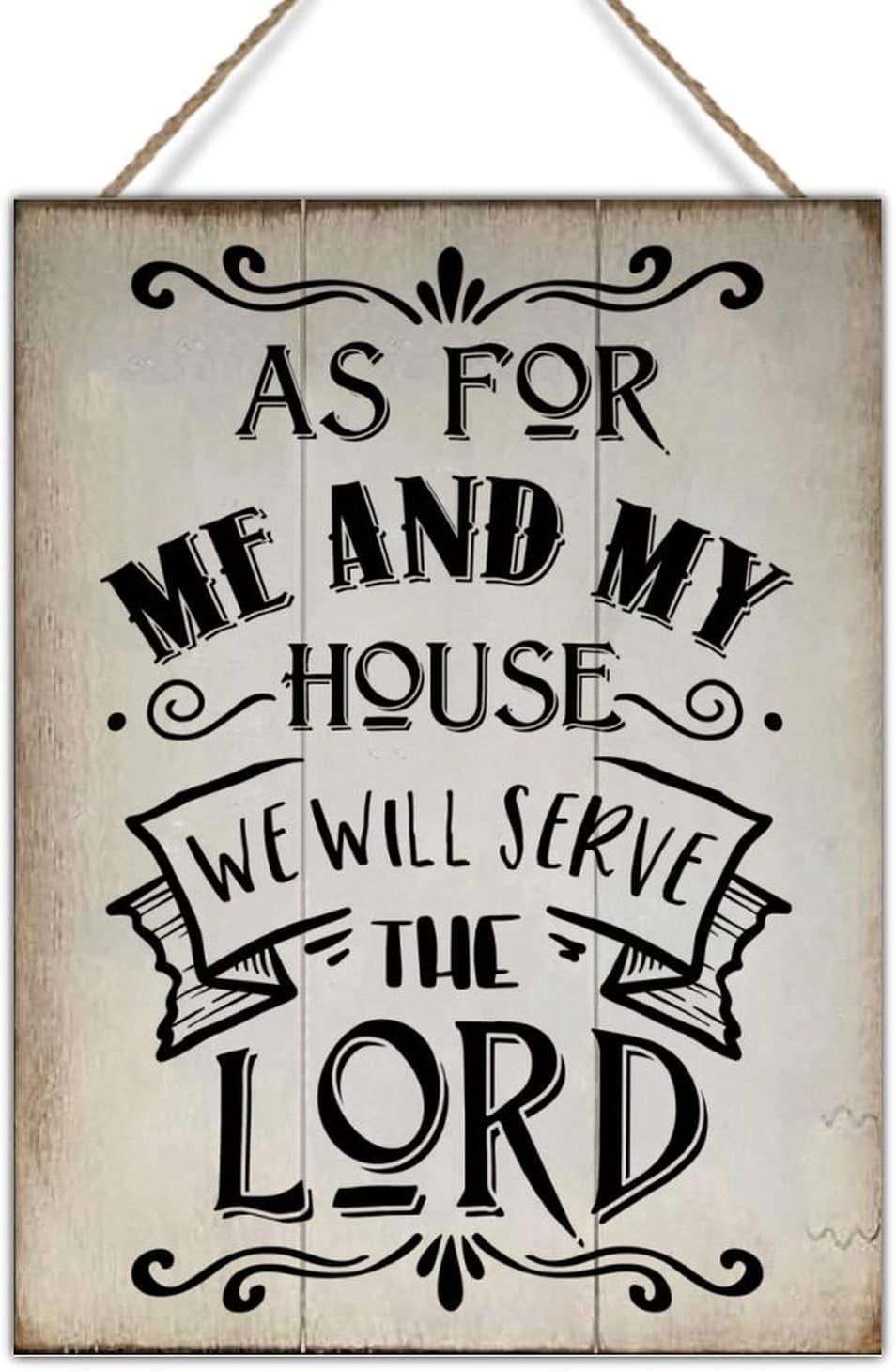 Wood Sign 8x12 Inch Wood Sign As For Me And My House We Will Serve The ...