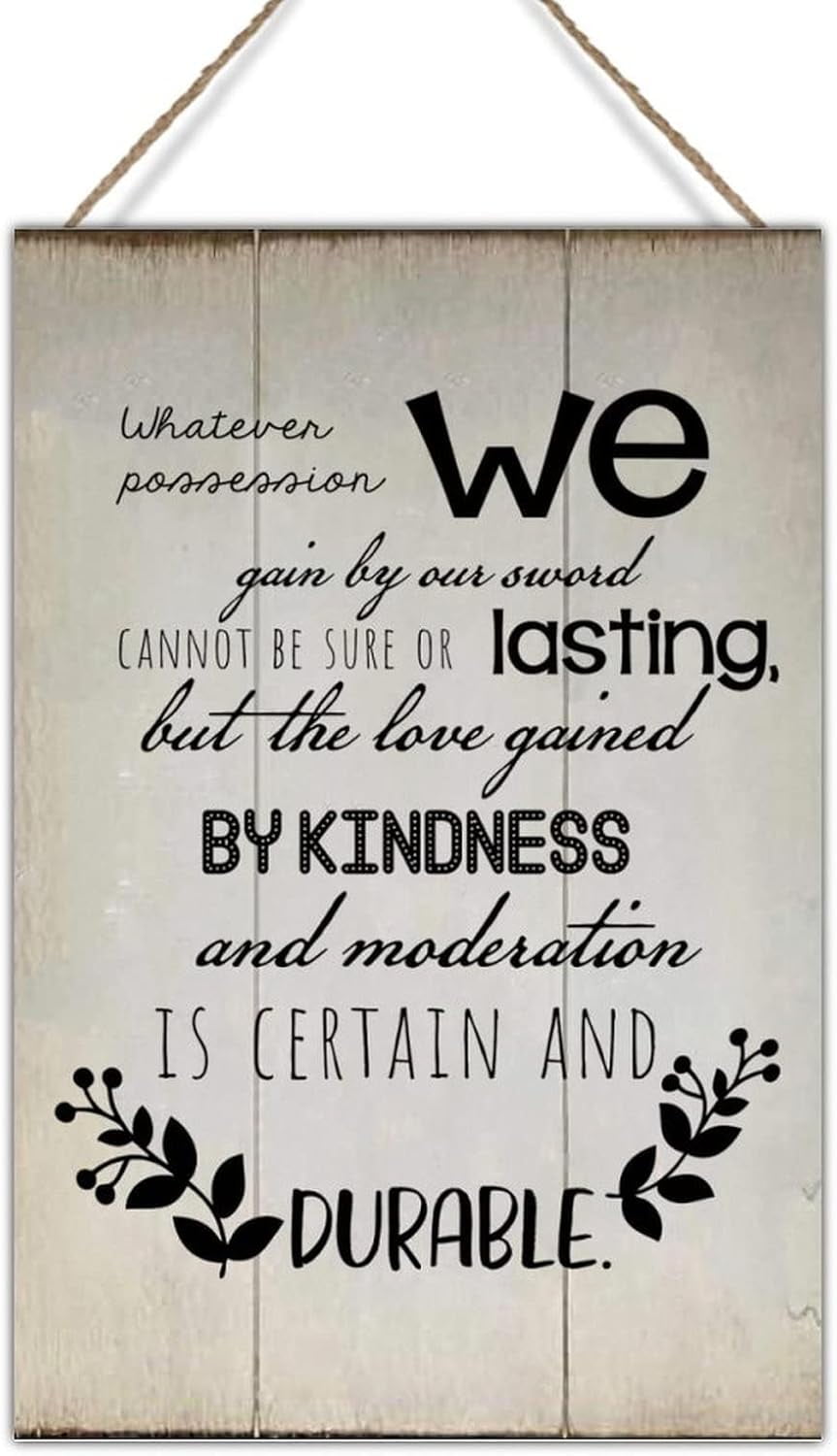 Wood Sign 8x12 Inch Wood Sign Plaque Whatever Possession We Gain By Our ...