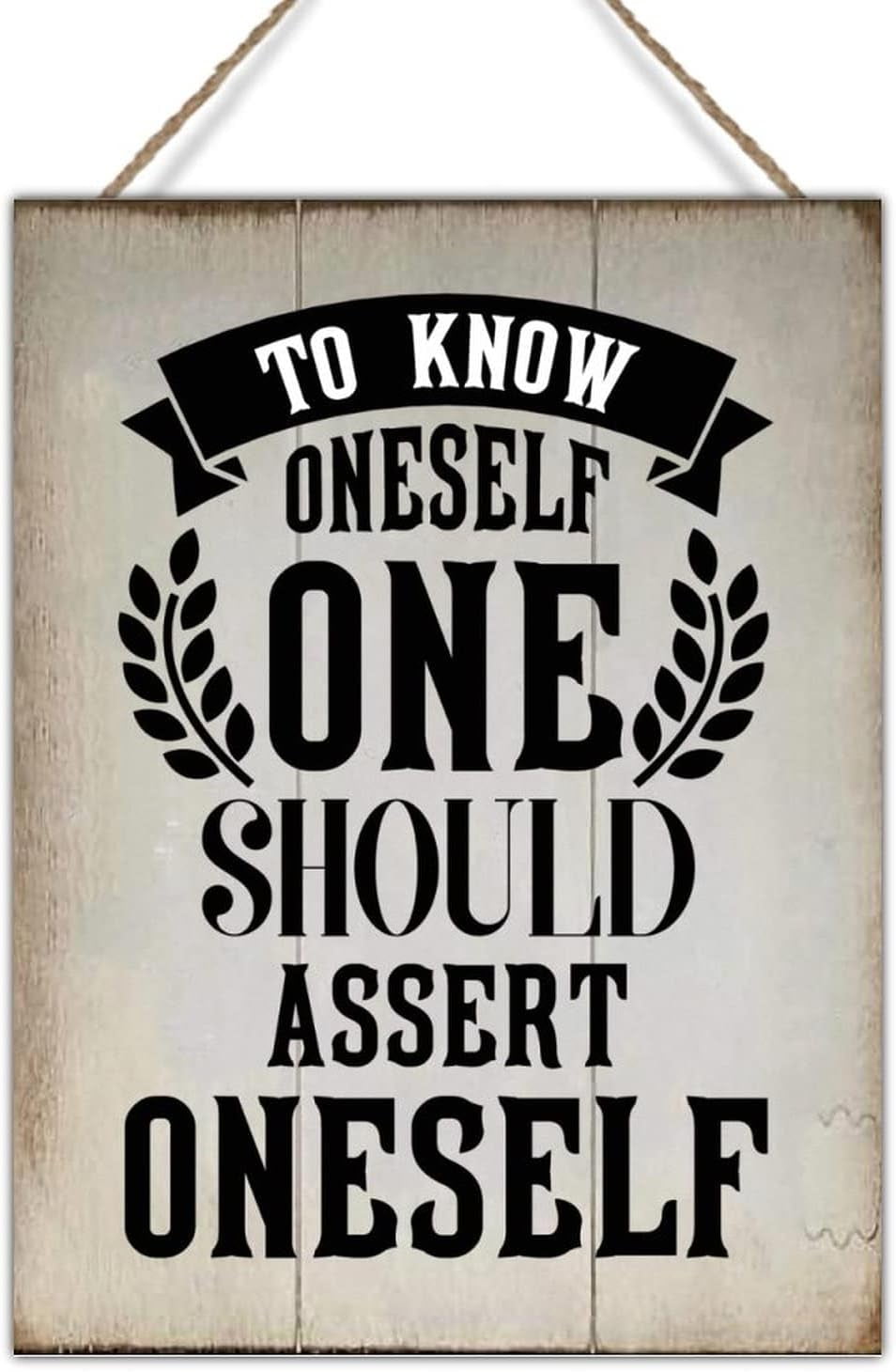 Wood Sign 8x12 Inch Wood Sign With Quotes To Know Oneself One Should ...