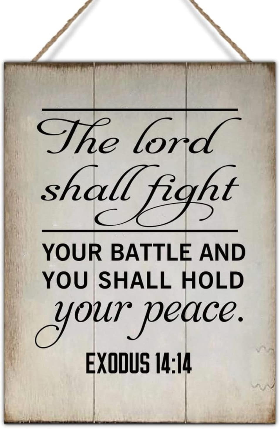 Wood Sign 8x12 Inch Wood Sign With Quotes The Lord Shall Fight Your ...