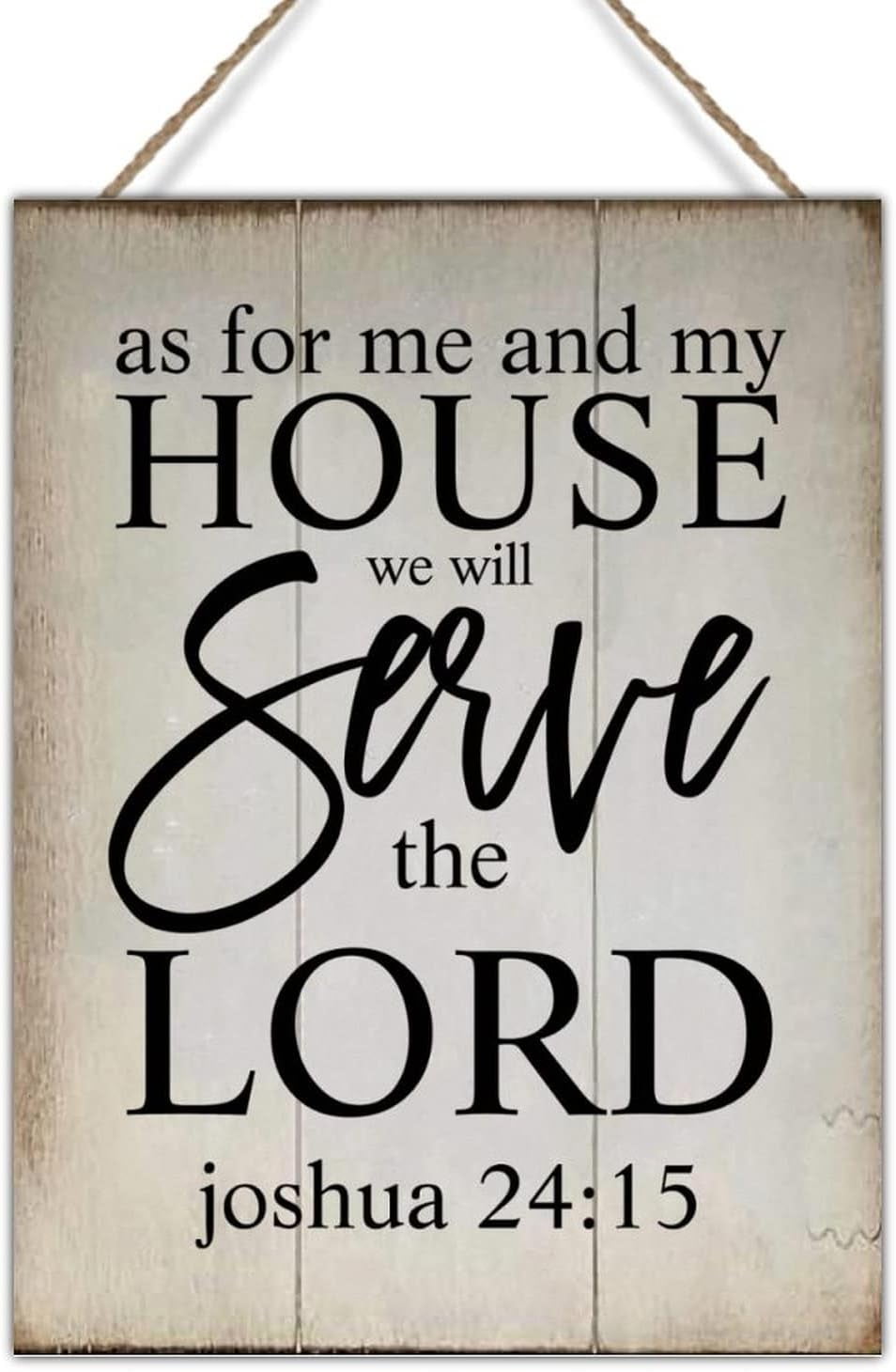 Wood Sign 8x12 Inch Wood Wall Sign As For Me And My House We Will Serve ...