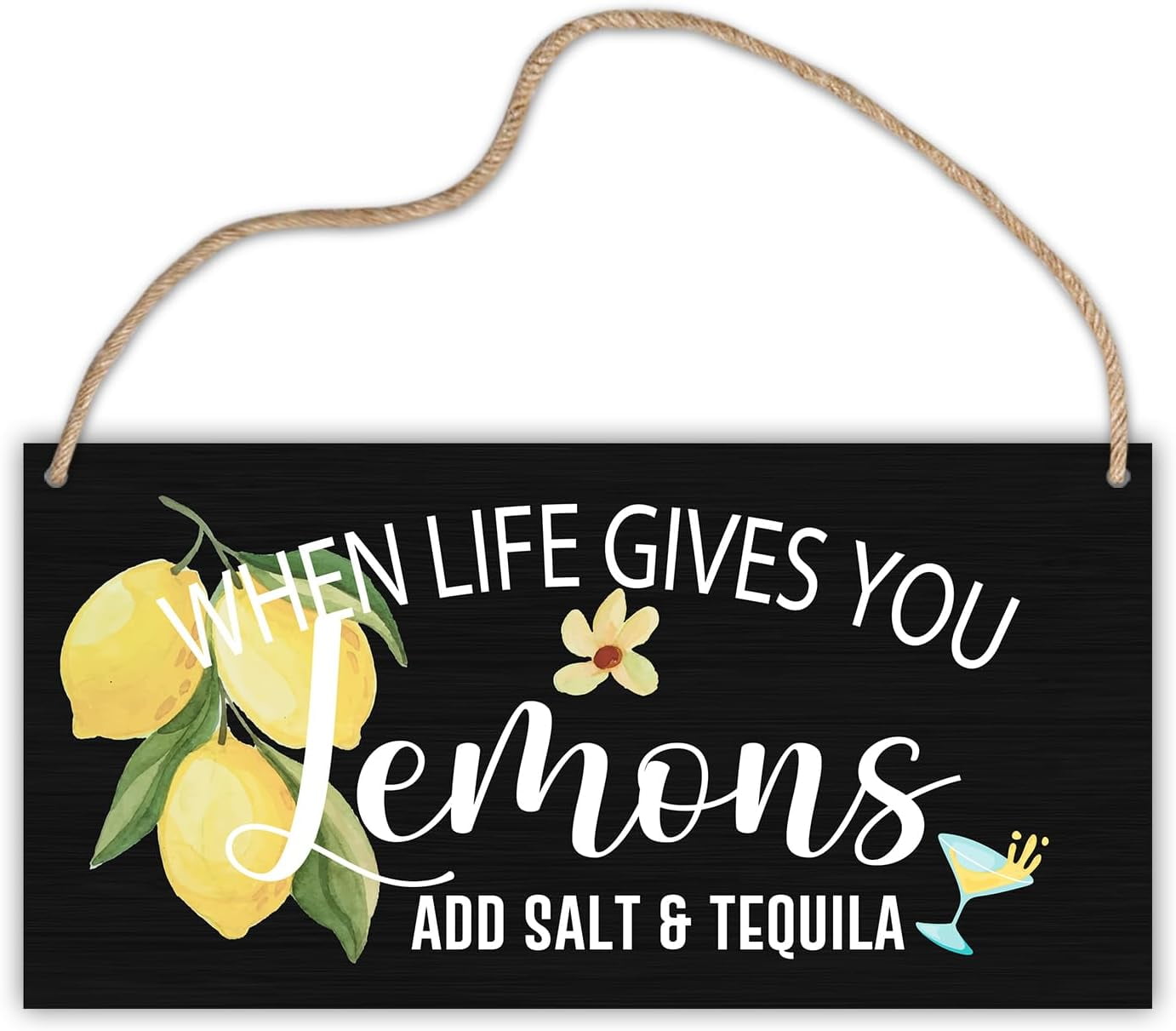 Wood Sign 6x12 Inch Wooden Hanging Sign Plaque When Life Gives You ...