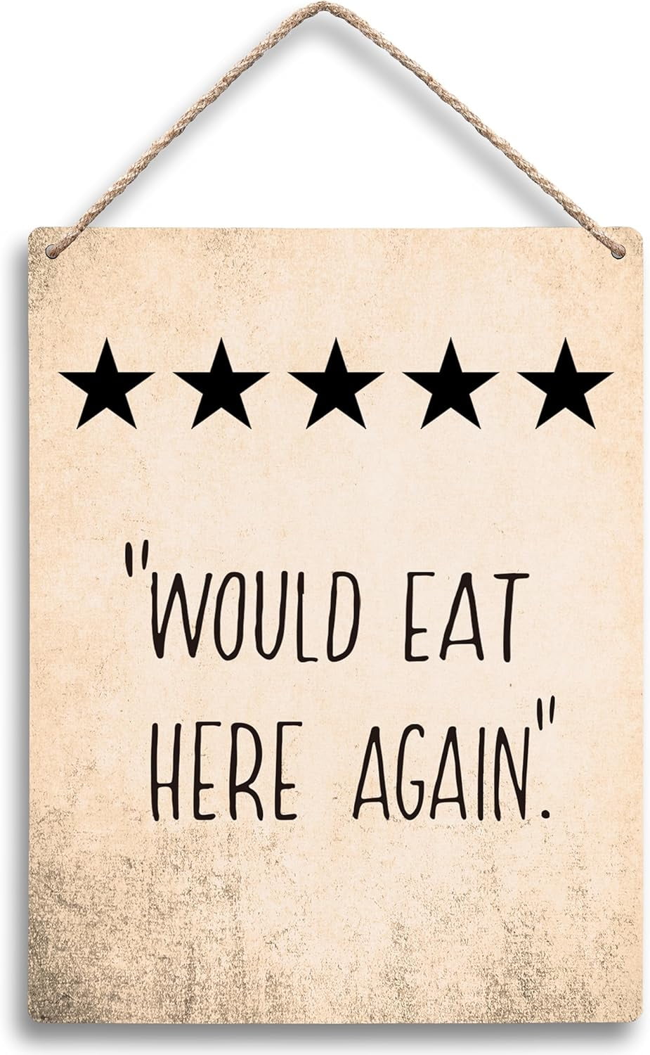 Wood Sign 8x12 Inch Would Eat Here Again Rustic Kitchen Farmhouse ...