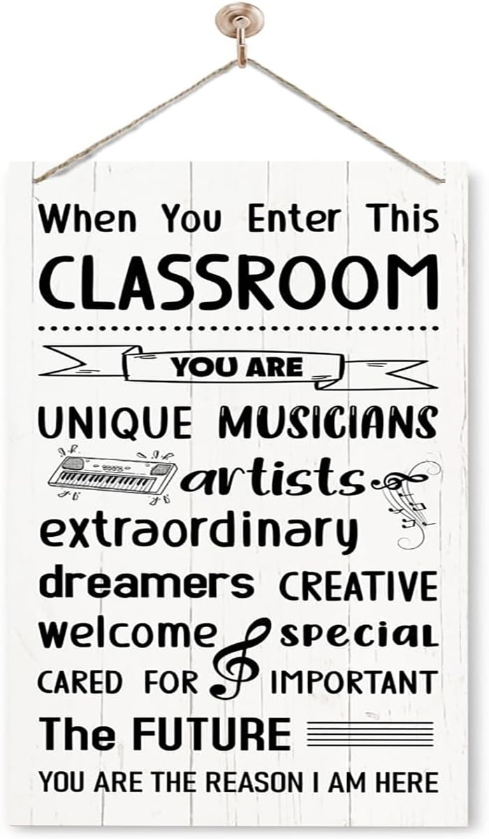 Wood Sign 8x12 Inch When You Enter This Classroom Sign Inspirational ...