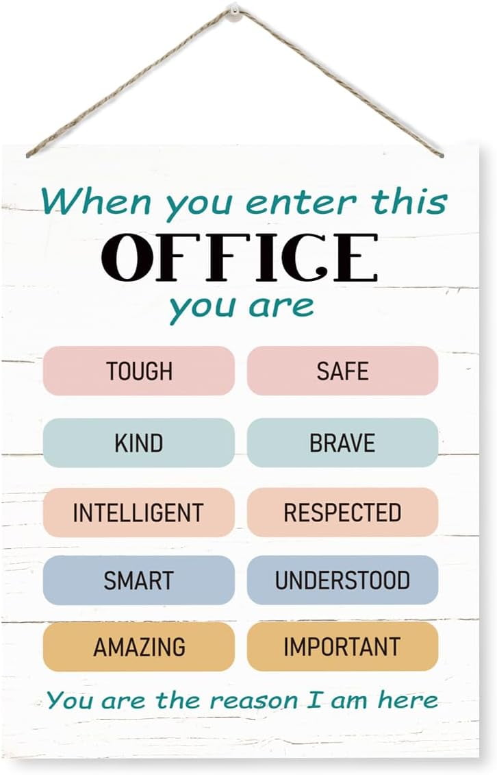 Wood Sign 8x12 Inch When You Enter This Office Sign Office Door Hanger ...