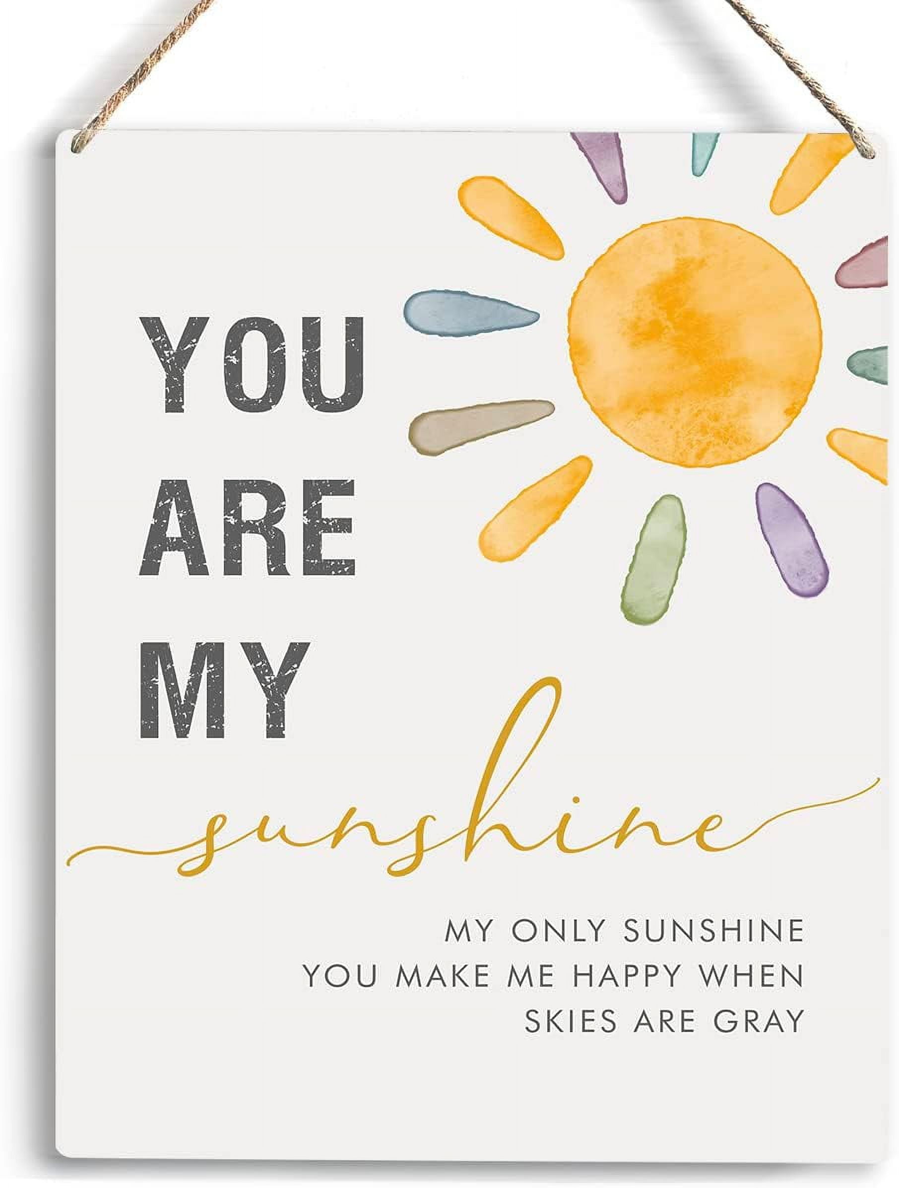 Wood Sign 8x12 Inch You Are My Sunshine Inspirational Wall Decor Rustic ...
