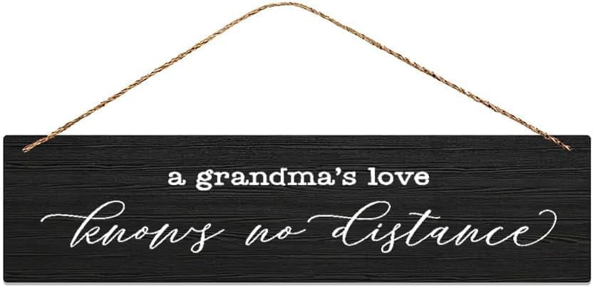 Wood Sign A Grandma'S Love Knows No Distance Grandma For Farmhouse Home ...