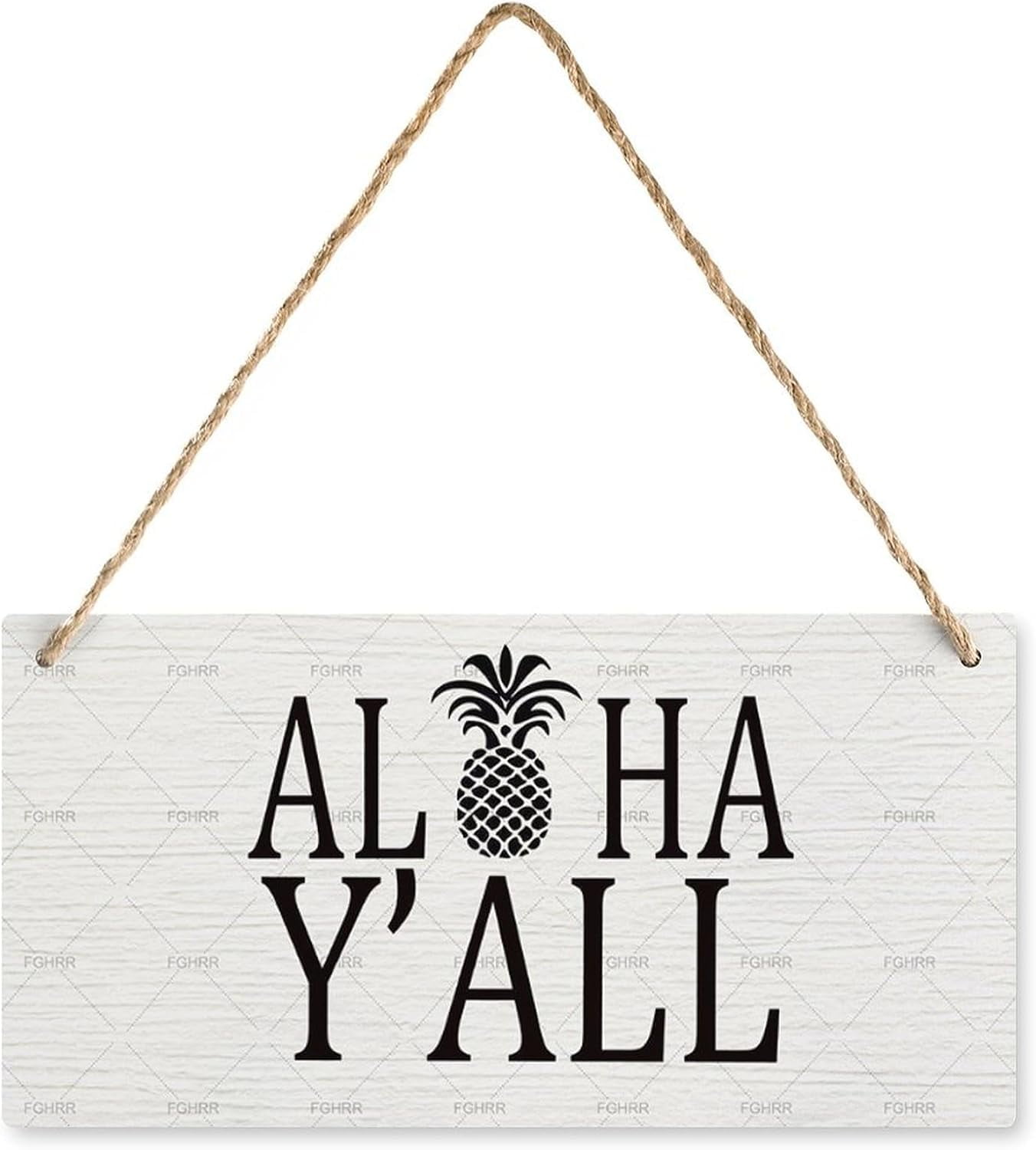Wood Sign Aloha Y'all in Out with Backing Funny Entrance for Front ...