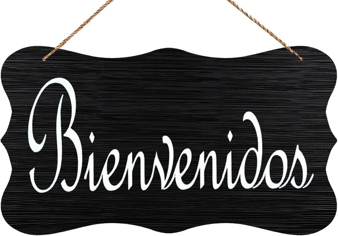 Wood Sign Bienvenidos Wood Spanish Welcome Sign Wall Decor Office Decor ...
