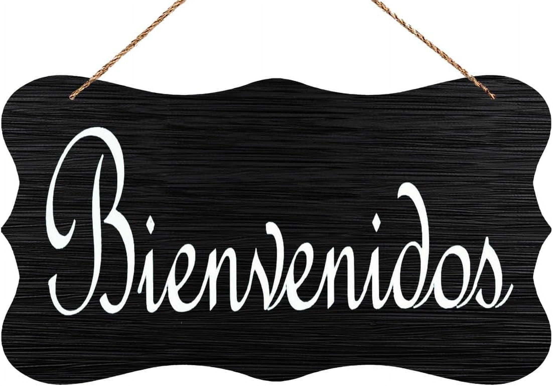 Wood Sign Bienvenidos Wood Spanish Welcome Sign Wall Decor Office Decor ...