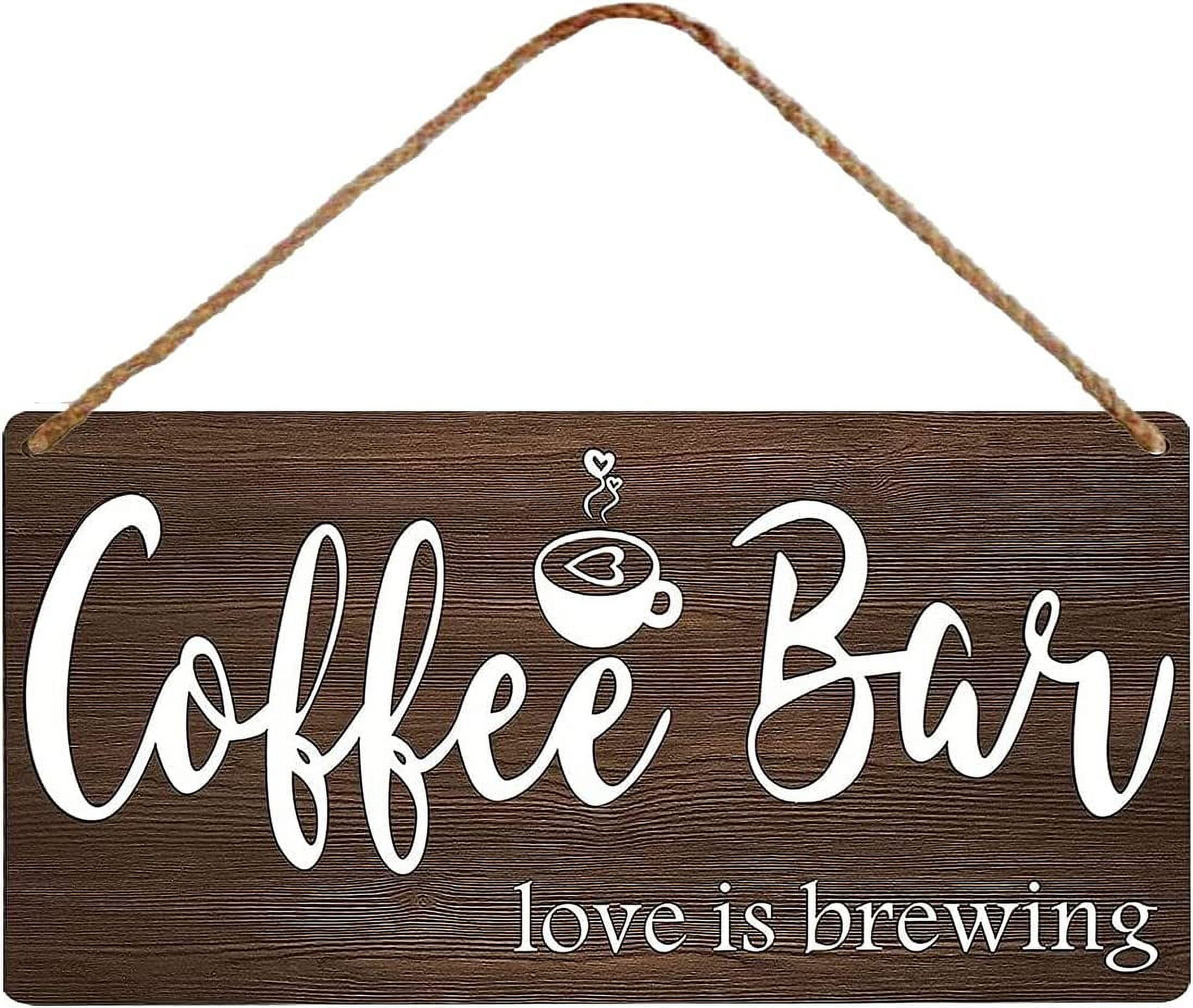 Wood Sign Coffee Bar Sign Rustic Wood Coffee Sign Wall Decor Wood ...