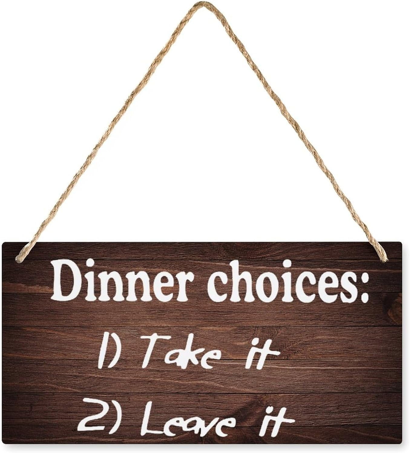 Wood Sign Dinner Choices Wooden Wall Art Decor Decor Plaque Sign For ...