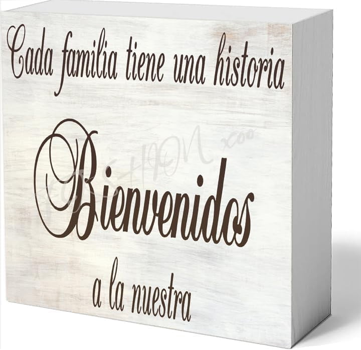 Wood Sign Familia Spanish Home Decor Familia Sign Family Story Welcome ...