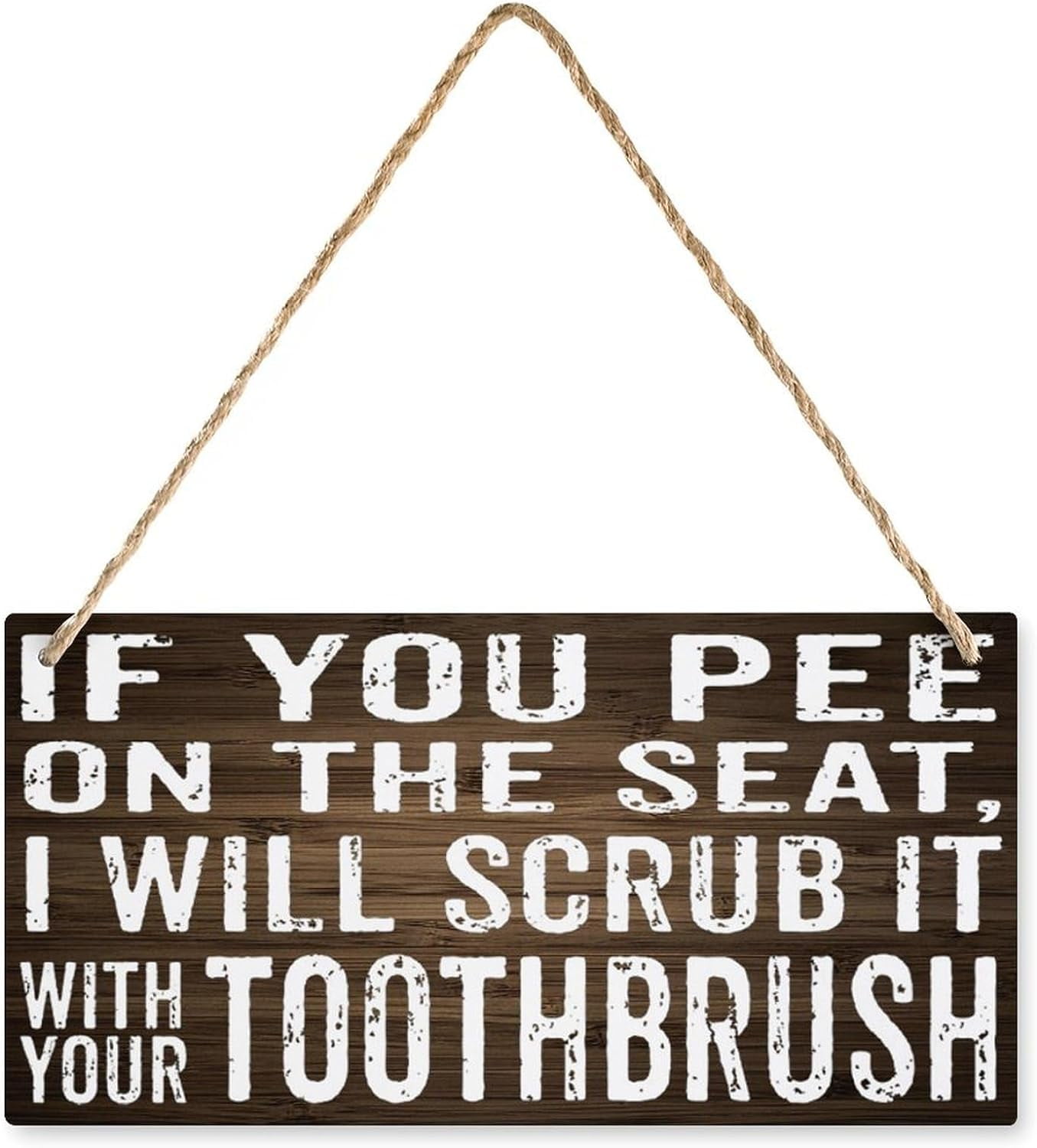 Wood Sign If You Pee On The Seat Board Hanging Wood Sign, House Wood ...