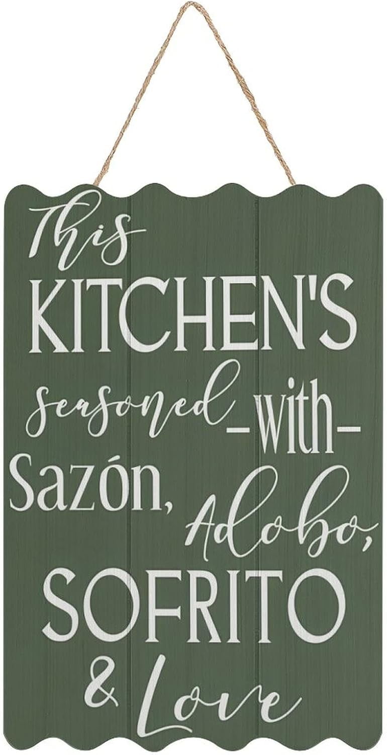 Wood Sign This Kitchen is Seasoned with Sazon Adobo Sofrito & Love La ...