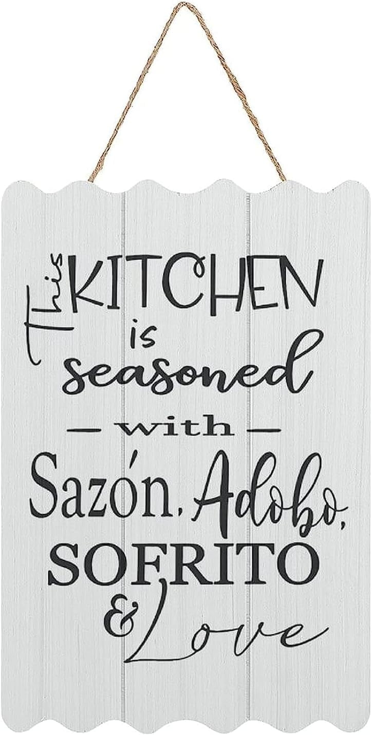 Wood Sign This Kitchen is Seasoned with Sazon Adobo Sofrito & Love La ...