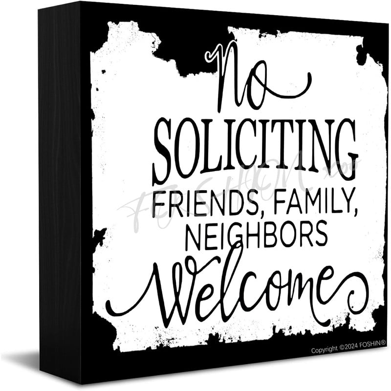 Wood Sign No Soliciting Sign Friends Family Neighbors Welcome Wooden ... Wood Sign No Soliciting Sign Friends Family Neighbors Welcome Wooden ...