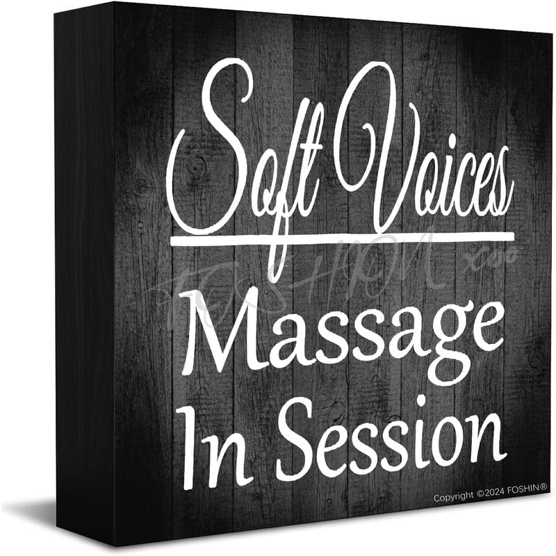 Wood Sign Soft Voices Massage In Session Therapy Spa Salon Wood Box ...