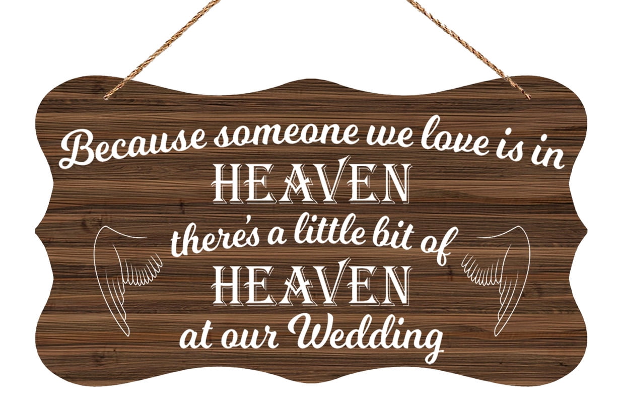 Wood Sign Someone We Love Is In Heaven Memorial Wedding Sign Wooden ...