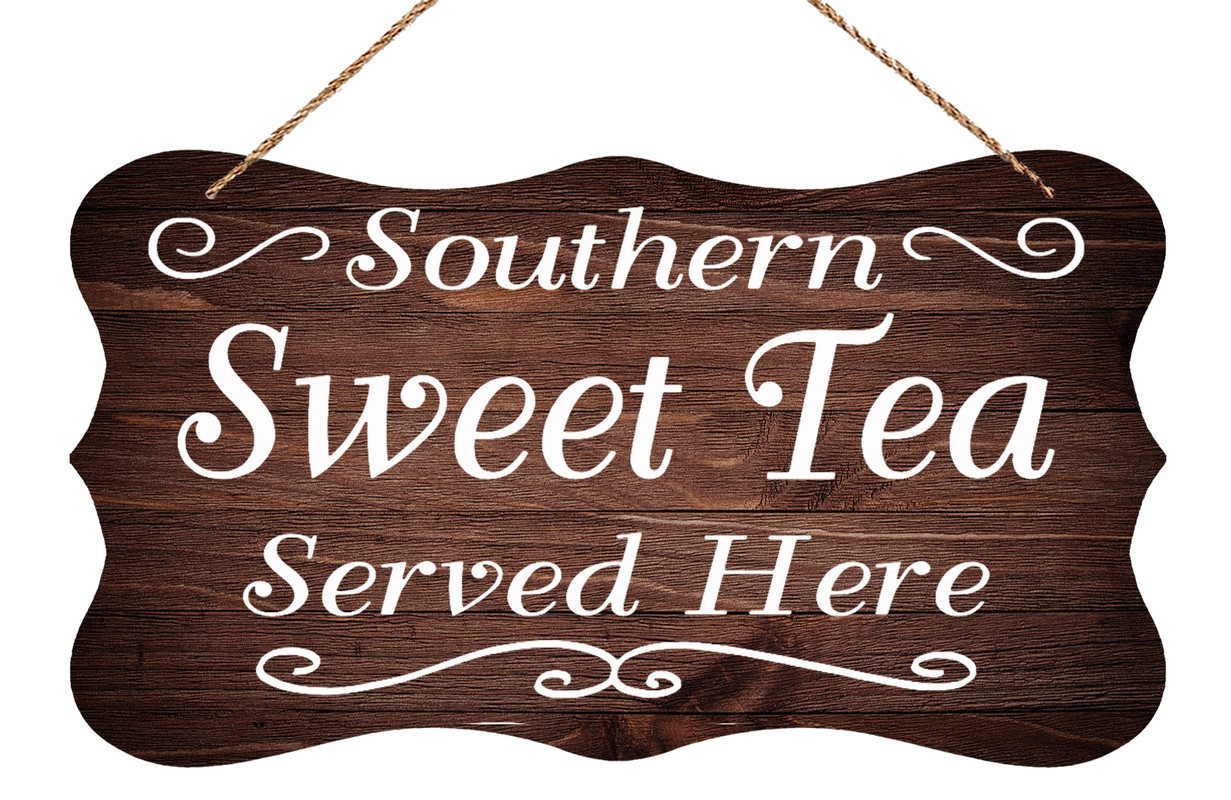 Wood Sign Sweet Tea Sign Southern Sweet Tea Served Here Rustic Kitchen ...
