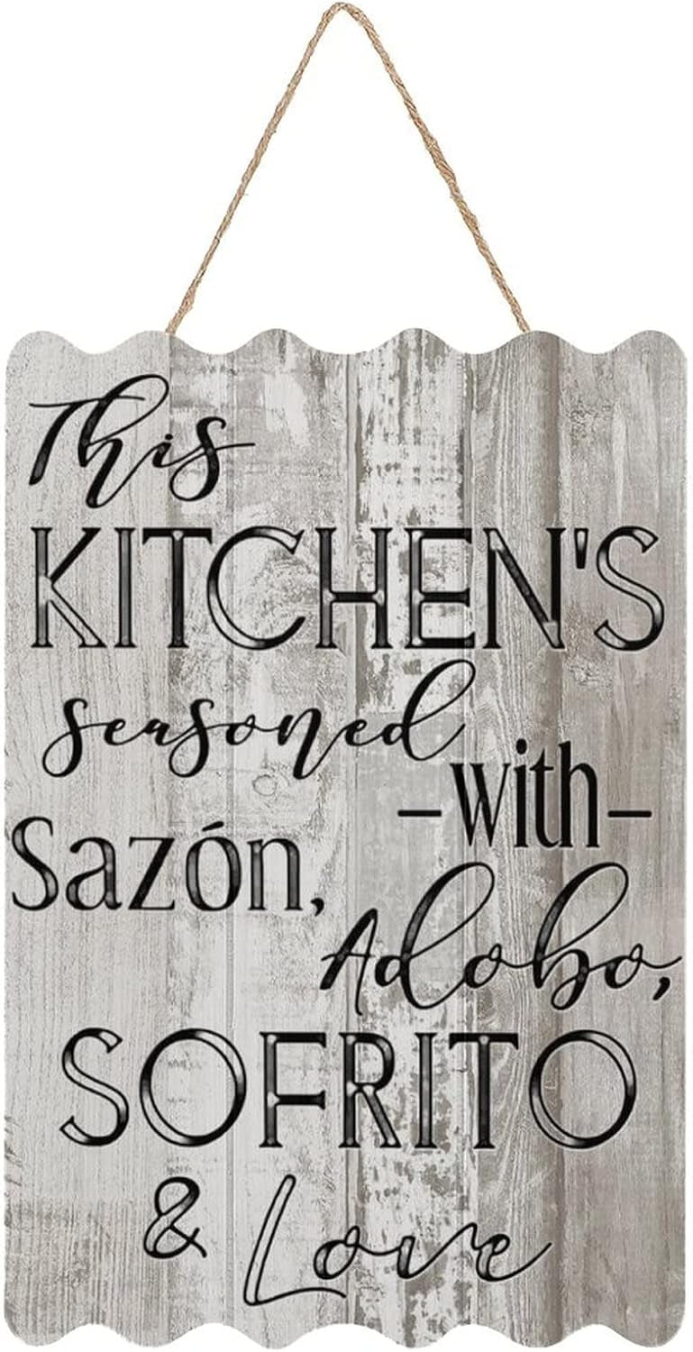 Wood Sign This Kitchen is Seasoned with Sazon Adobo Sofrito & Love La ...