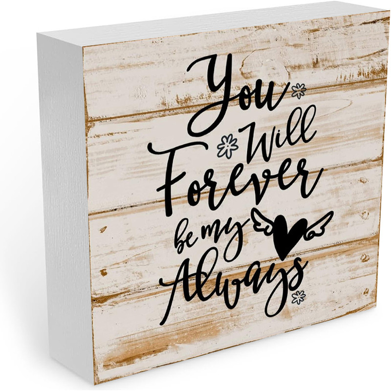 Wood Sign You Will Forever Be My Always Wooden Wall Sign Distressed ...