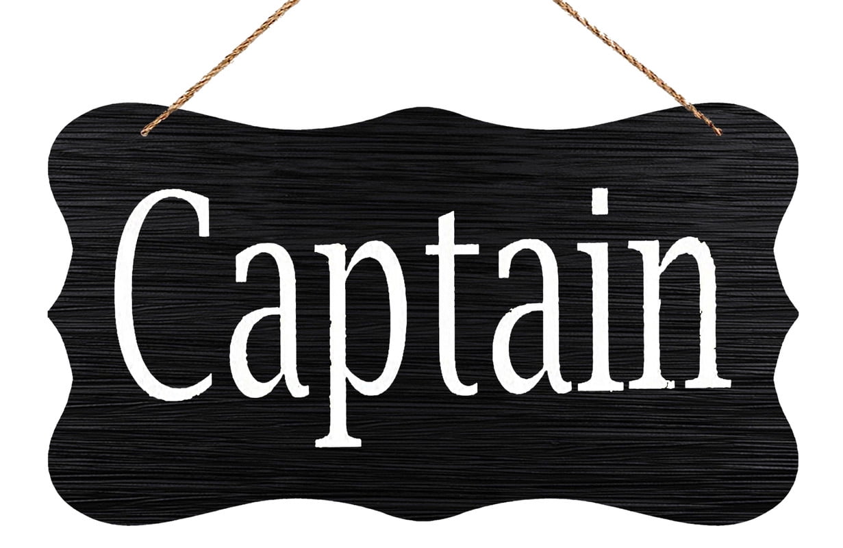 Wood Signs Decor Captain Wood Sailor Pilot Boat Sign Wooden Wall Art ...