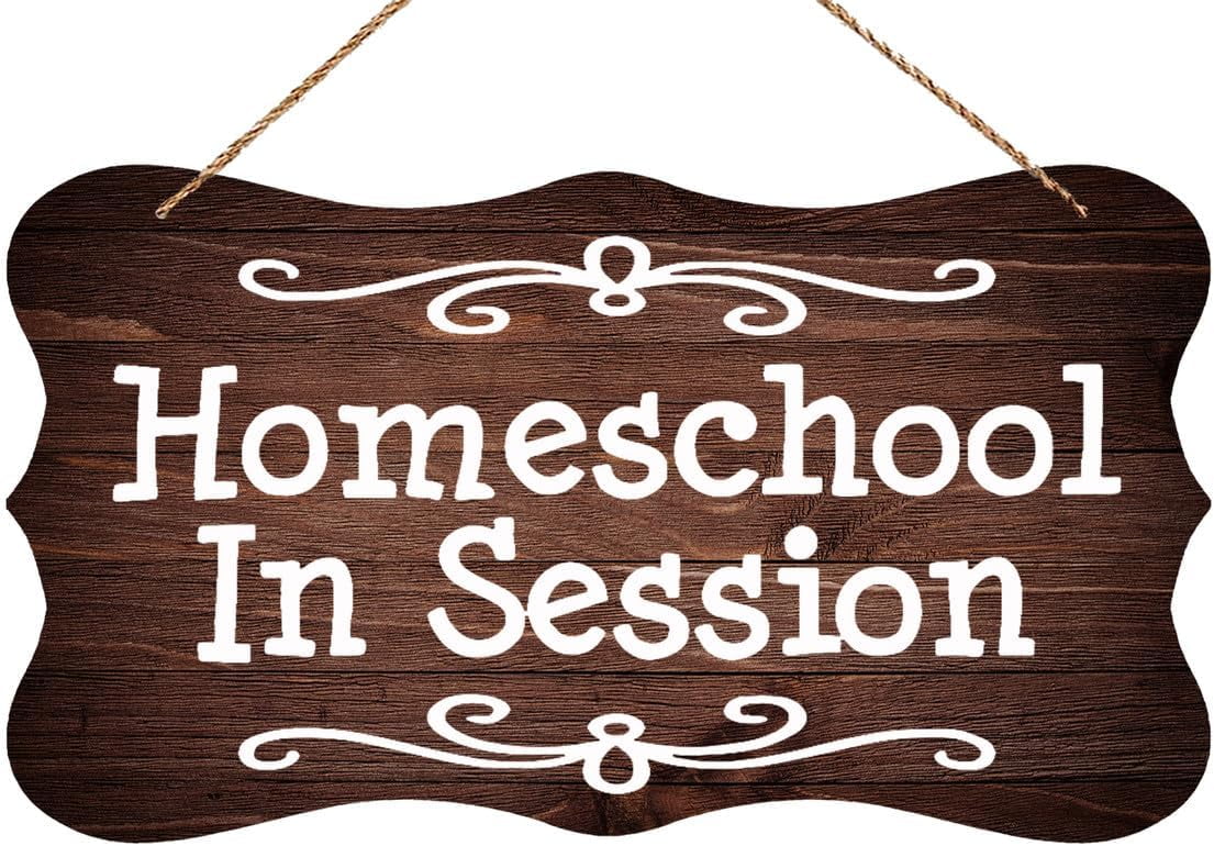 Wood Signs Decor Homeschool Sign Homeschool in Session School at Home ...