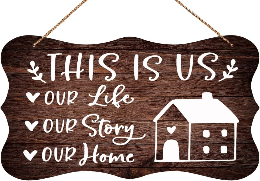 Wood Signs Farmhouse Wood Sign This Is Us Our Life Our Story Our Wall ...